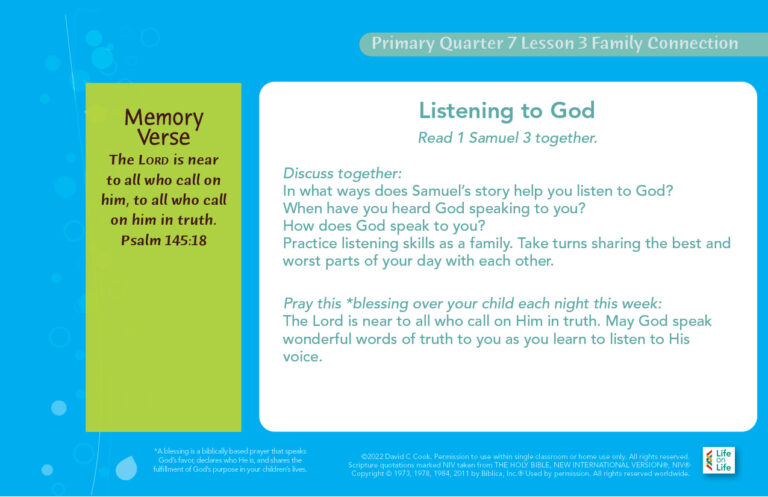 Listening to God | Life on Life | Sunday School Lessons