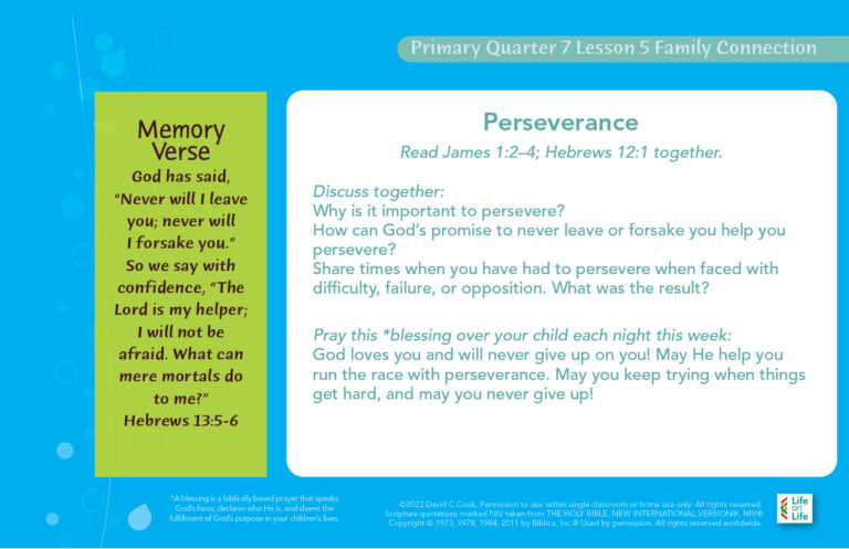 Perseverance | Life on Life | Children's Bible Lessons