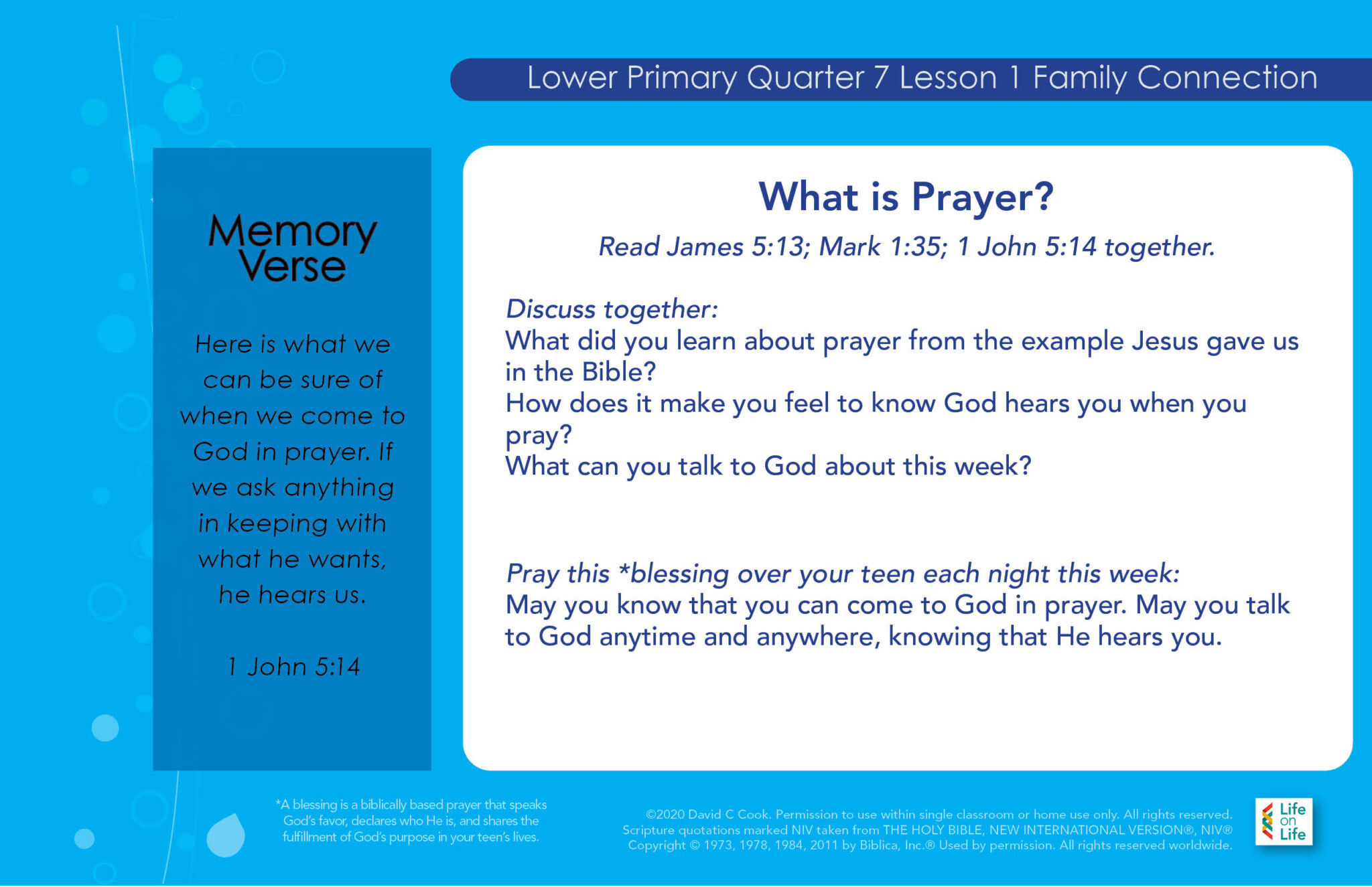 What Is Prayer? | Life on Life | Sunday School Lessons
