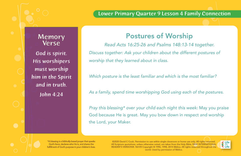 Postures of Worship | Life on Life | Sunday School Lessons