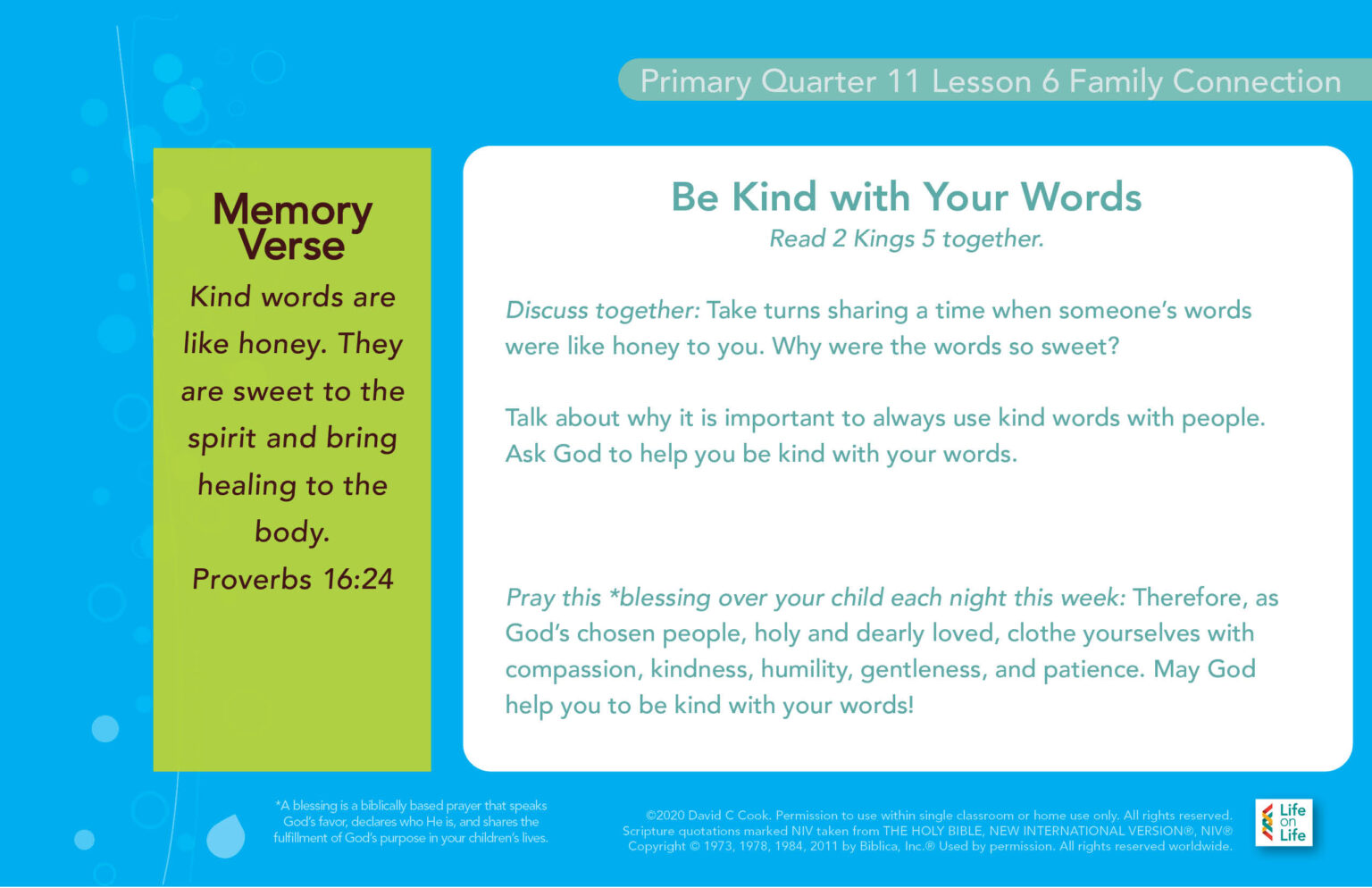 Be Kind with Your Words | Life on Life | Sunday School Curriculum