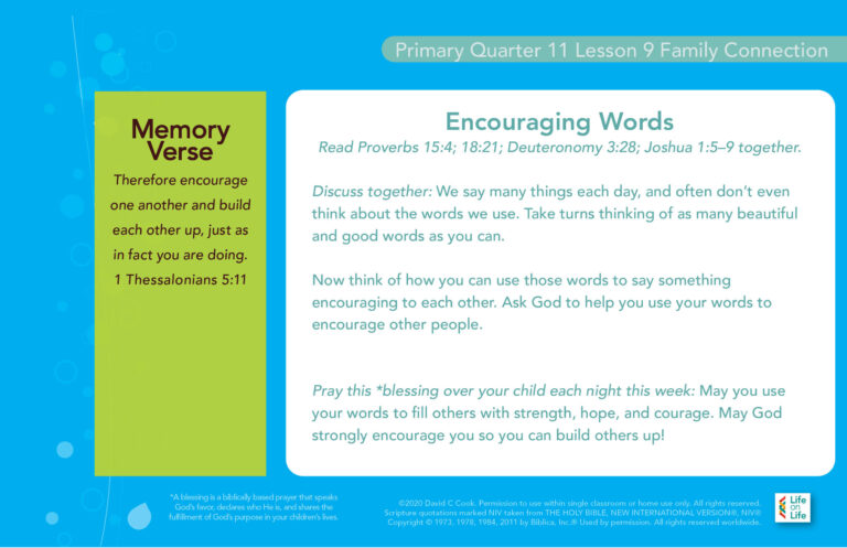 Encouraging Words | Life on Life | Sunday School Curriculum for Kids