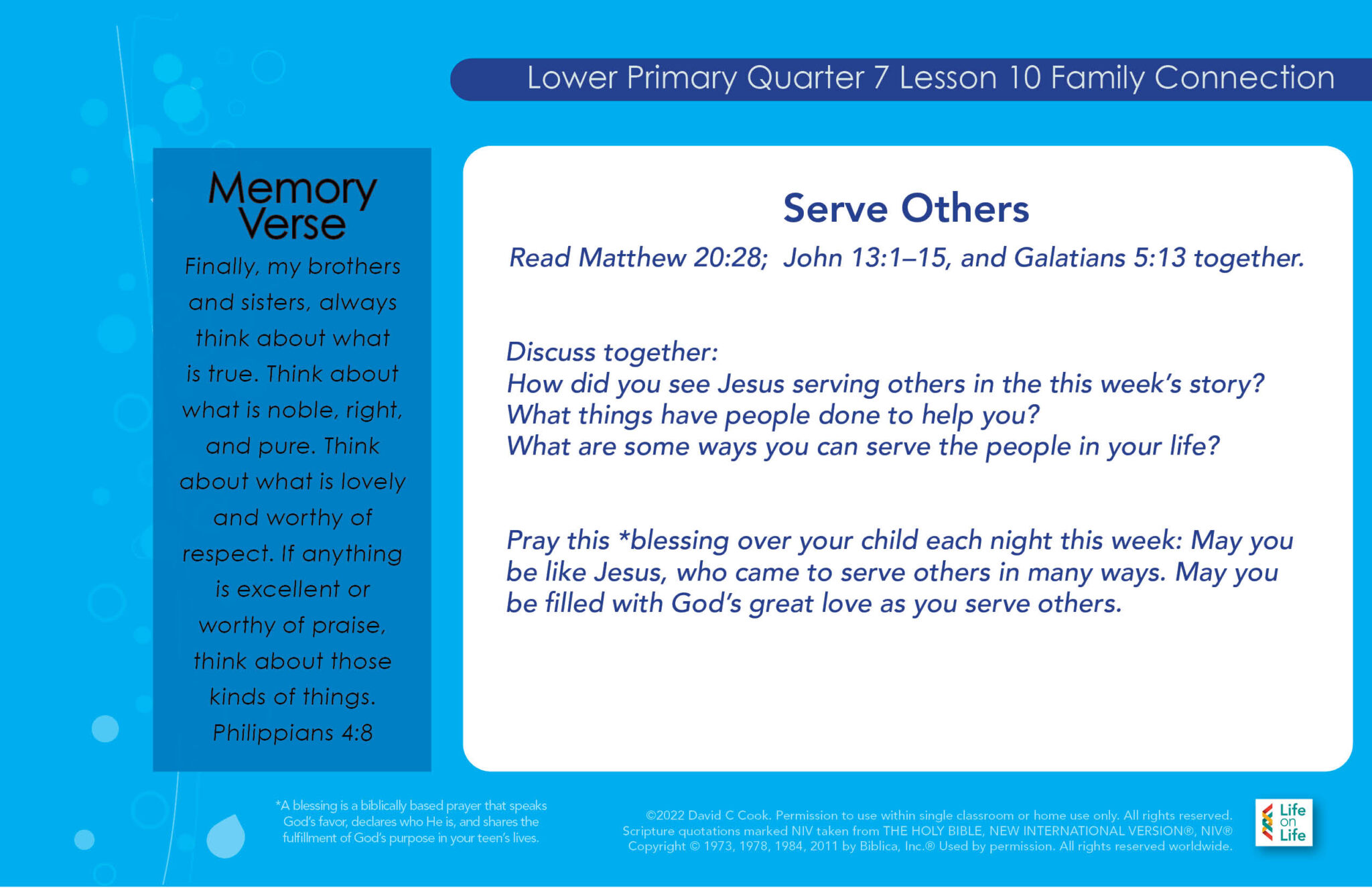 Serve Others | Life on Life | Youth Sunday School Curriculum