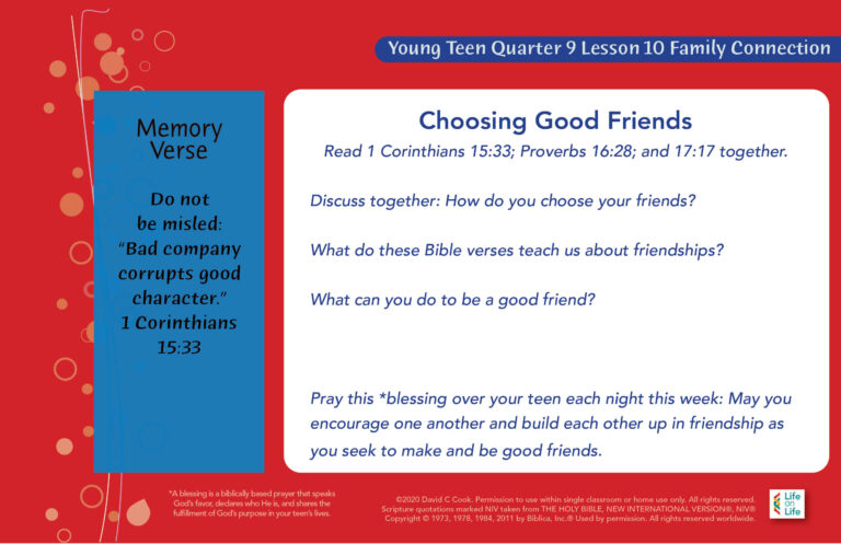 Choosing Good Friends | Life on Life | Sunday School Curriculum for Kids